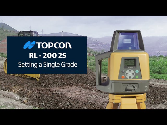 Topcon RL 200 2S Grade Laser Level - How to set a single grade | Aptella